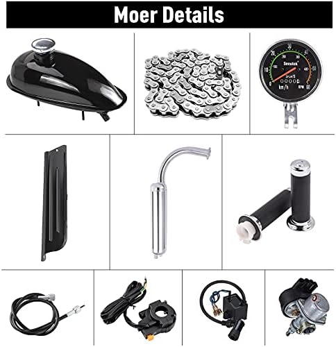 PNKKODW 80cc Bicycle Engine Kit 2-Stroke Gas Motorized Bike Motor Kit ...